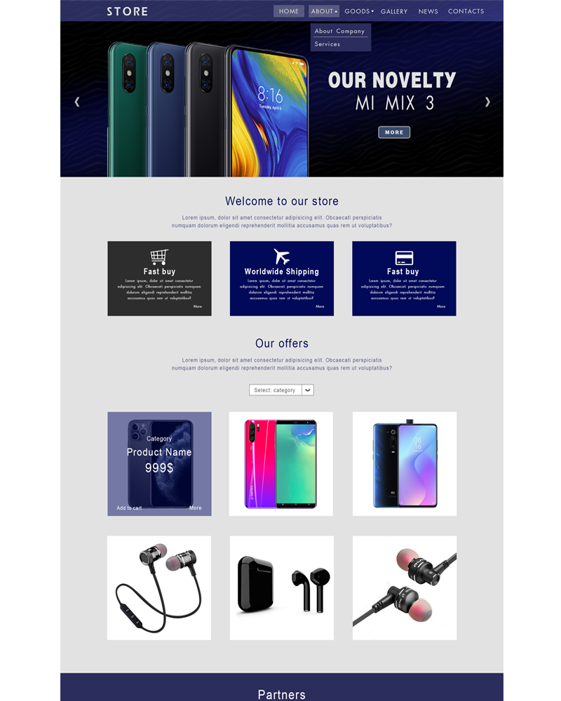 Store PSD Template #93236 - TemplateMonster