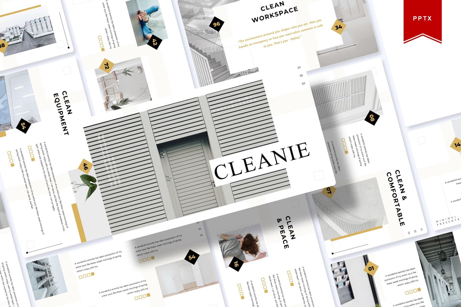 Clean | PowerPoint template #93383 - TemplateMonster