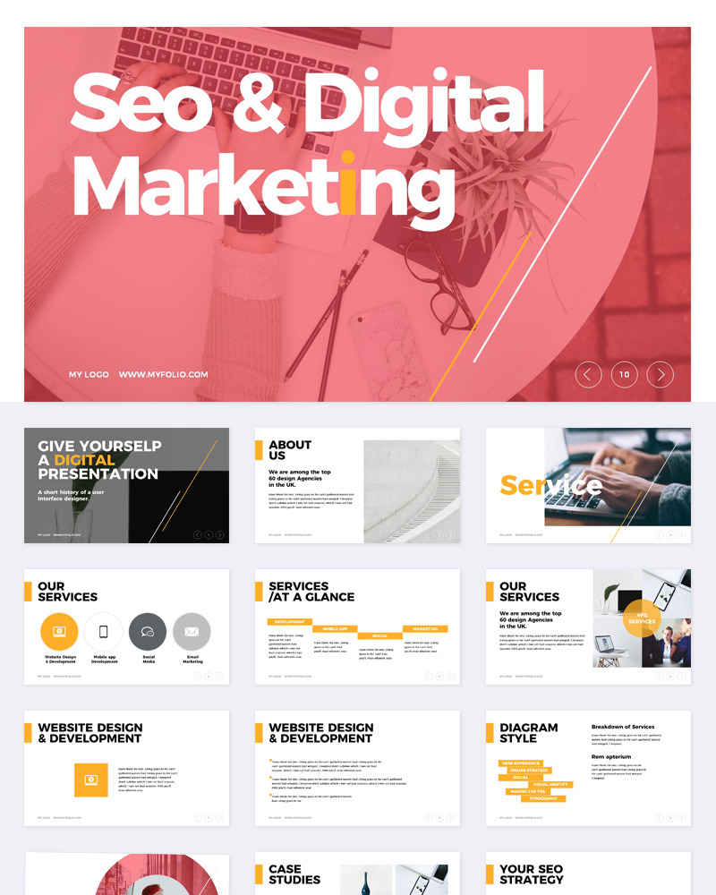 2020 Digital PowerPoint template #93343 - TemplateMonster