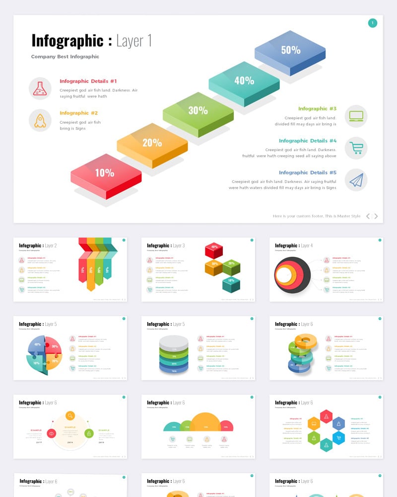 Infografik - PowerPoint-Vorlage #93379 - TemplateMonster