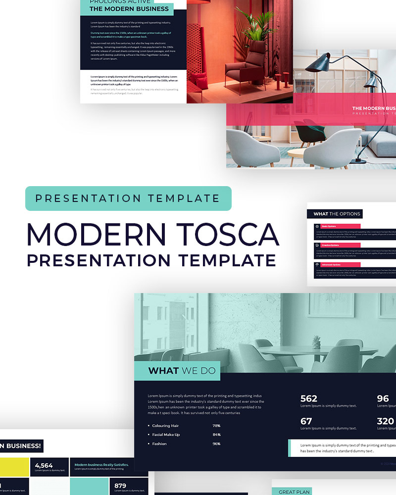 Modern Tosca Presentation PowerPoint template