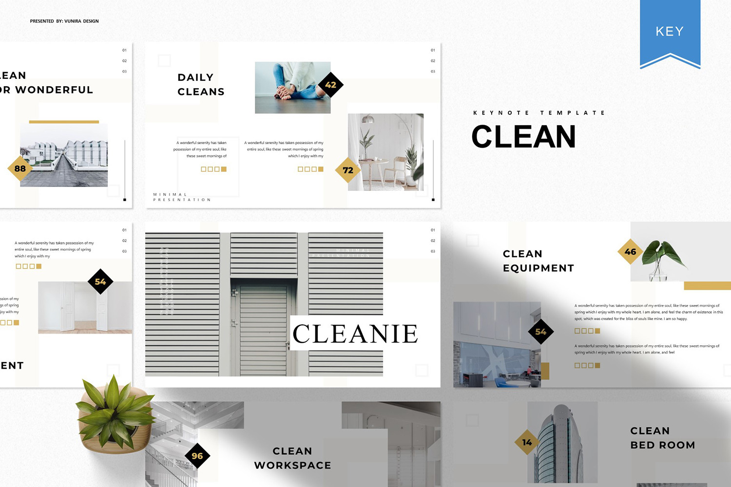 Clean - Keynote template #93417 - TemplateMonster