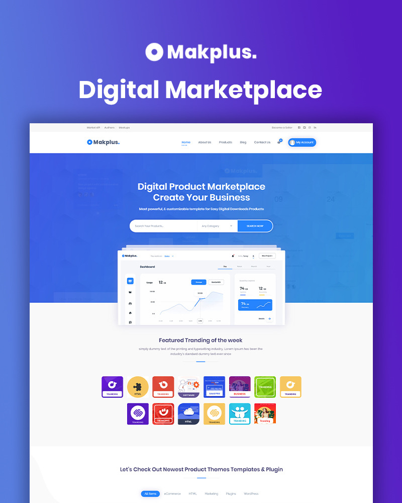 Makplus - Digital Marketplace WordPress Theme