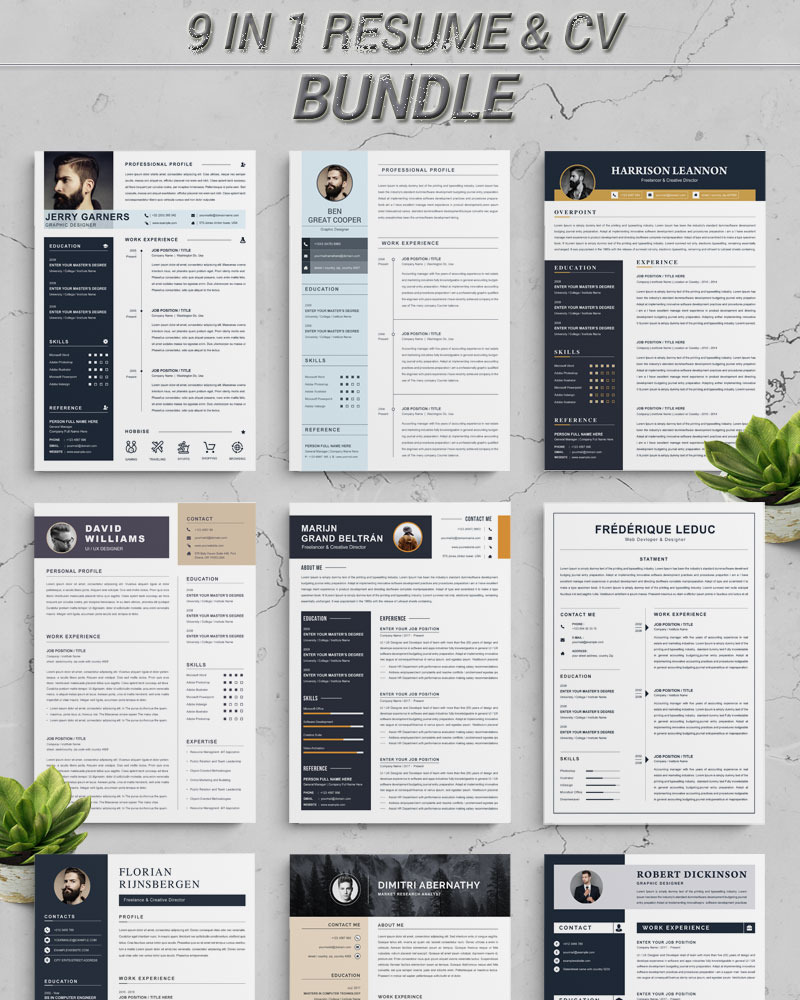 Bundle Resume Template 2023 #93551 - TemplateMonster