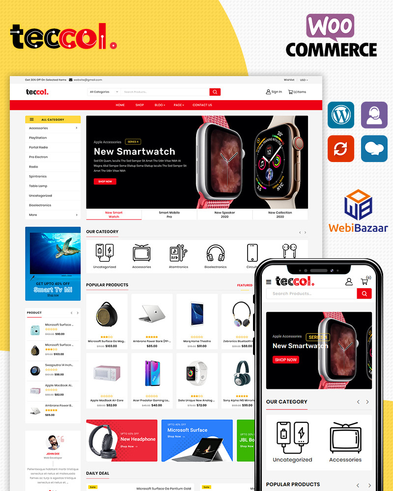 Teccol Electronic WooCommerce Theme #93614