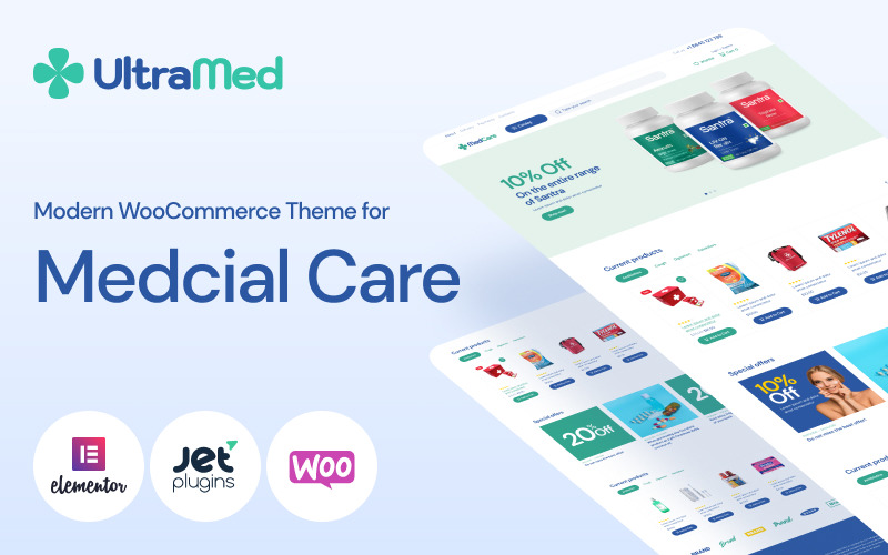 MedCare - Soft and Responsive Pharmacy WooCommerce Theme