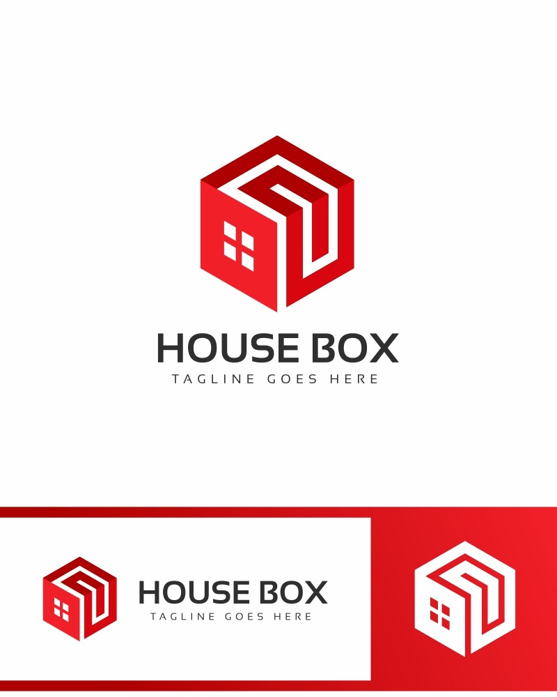 House Box Logo Template #94032 - TemplateMonster