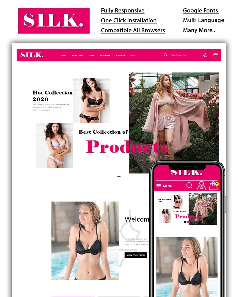 Silk - Lingerie Store OpenCart Template - TemplateMonster