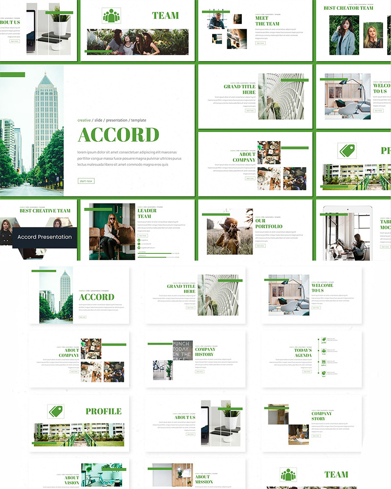 Accord PowerPoint template #94244 - TemplateMonster