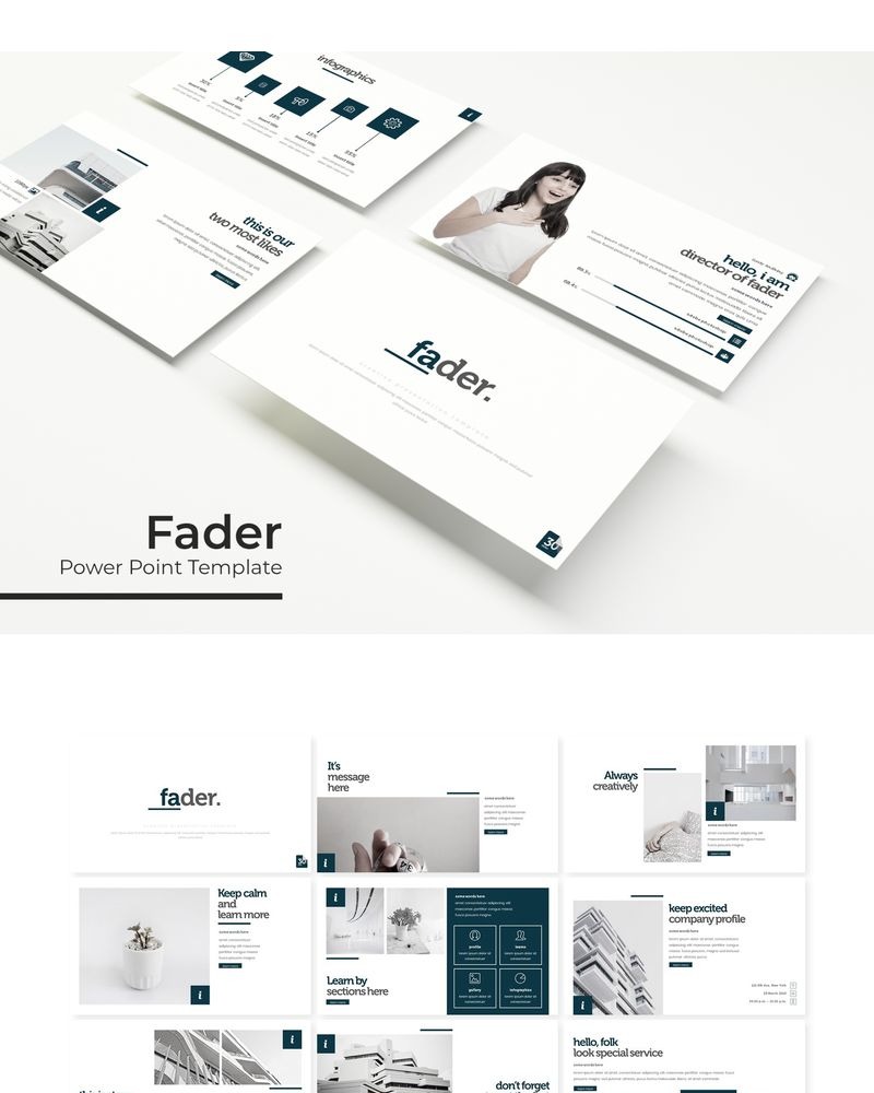 Fader PowerPoint template #94395 - TemplateMonster