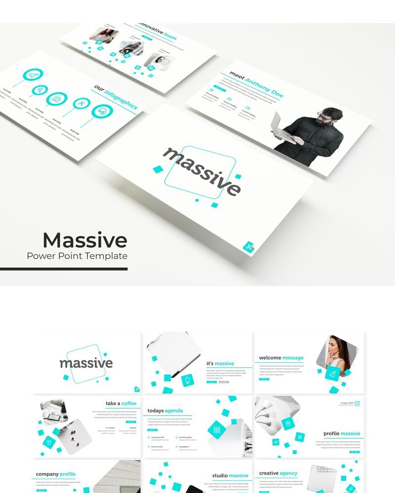 Massive PowerPoint template #94394 - TemplateMonster