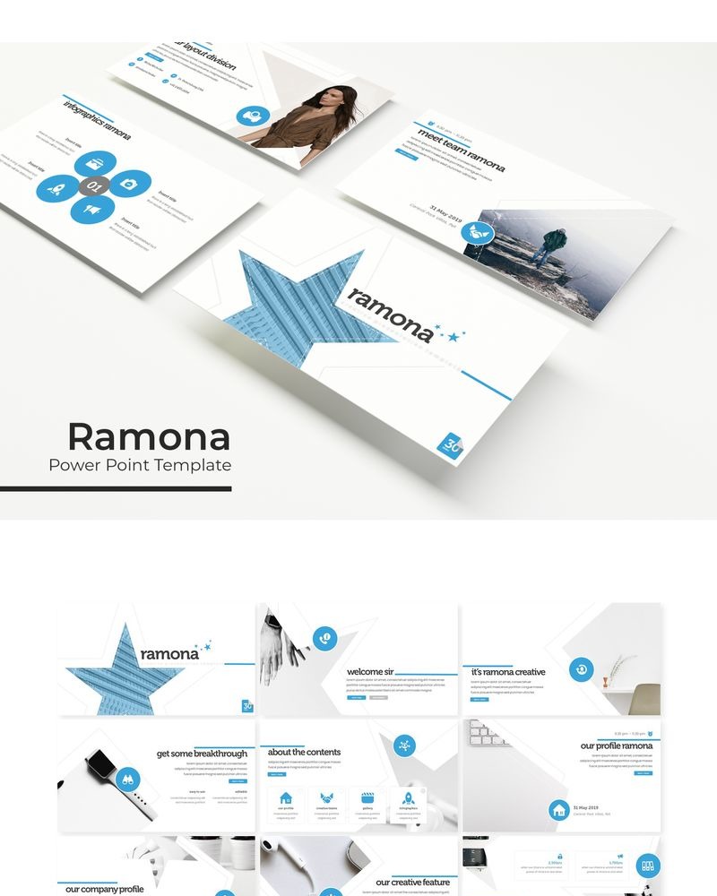 Ramona PowerPoint template #94391 - TemplateMonster