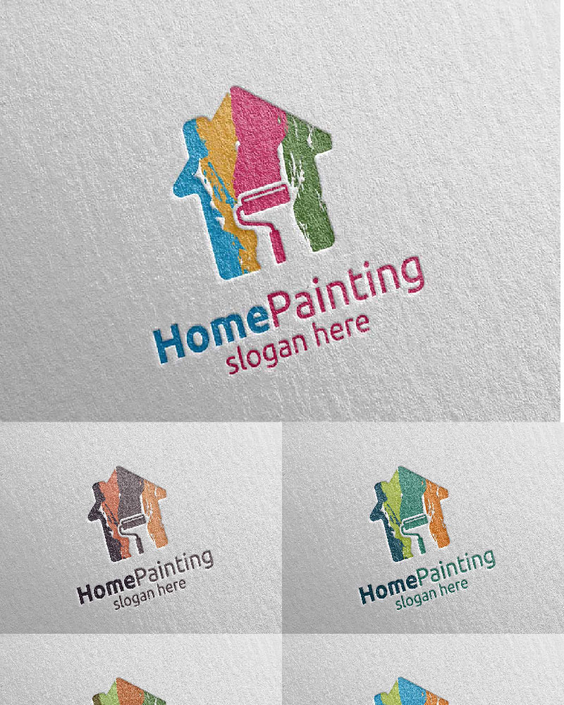 Home Painting Vector 7 Logo Template - TemplateMonster