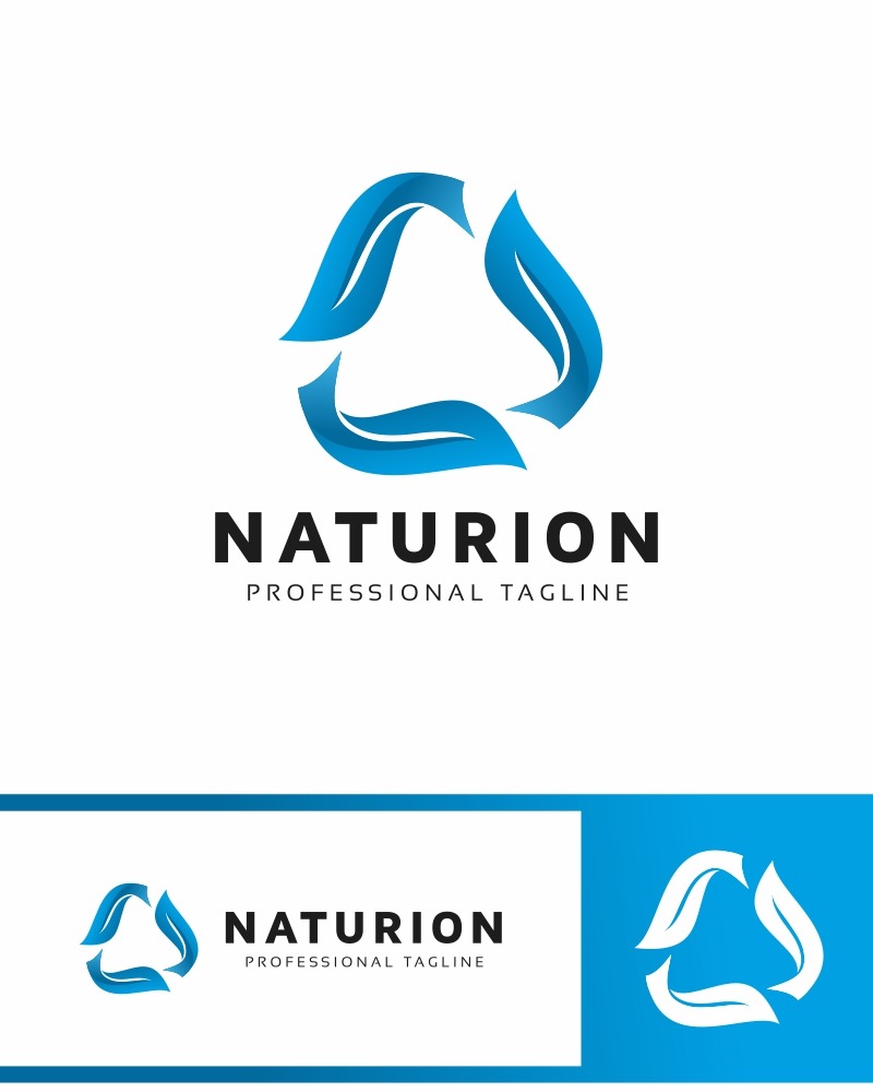 Nature Leaves Rotation Logo Template - TemplateMonster