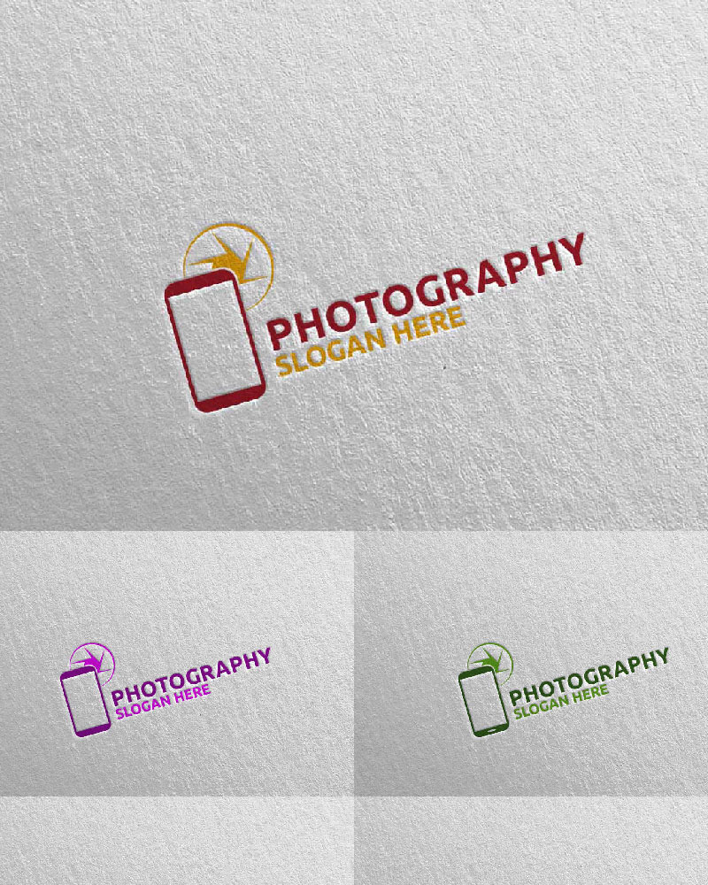 Mobile Camera Photography 70 Logo Template - TemplateMonster