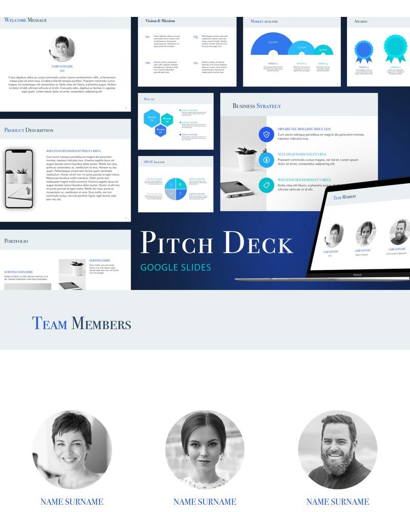 Pitch Deck Google Slides #94699 - TemplateMonster