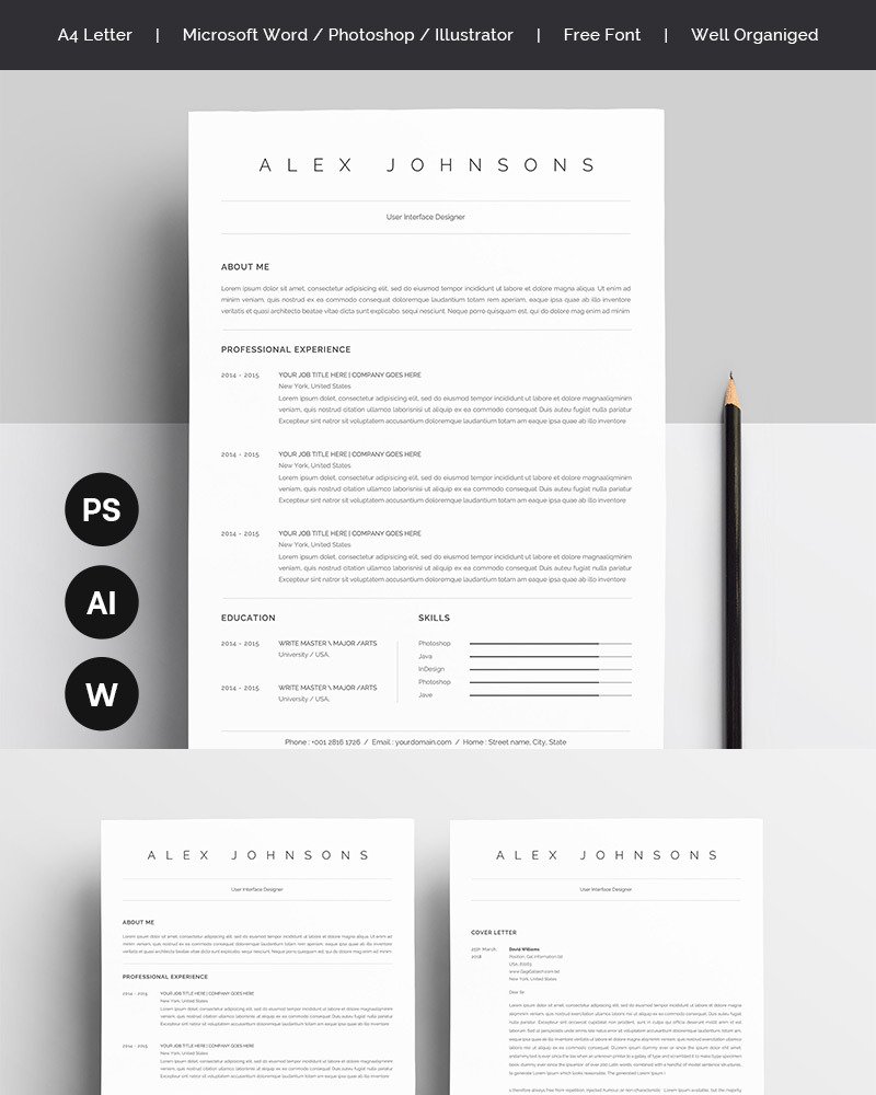 Alex Johnsons Resume Template #94786 - TemplateMonster