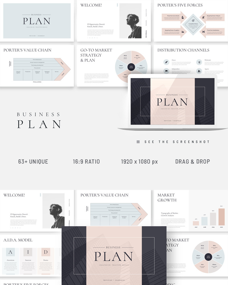 PowerPoint-mall för presentation av affärsplan