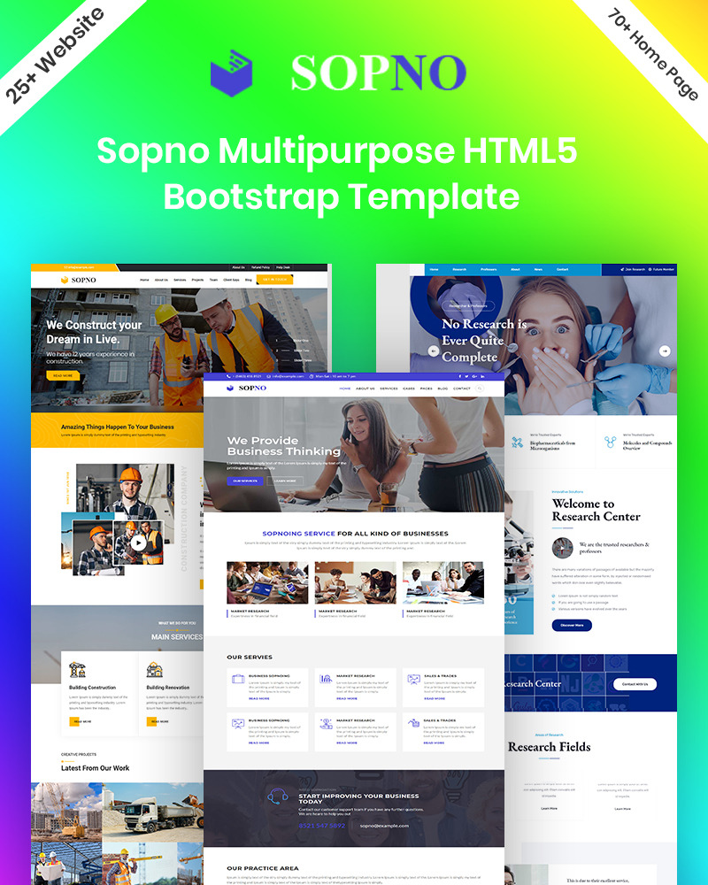 Sopno Multi-Purpose HTML5 Bootstrap Template