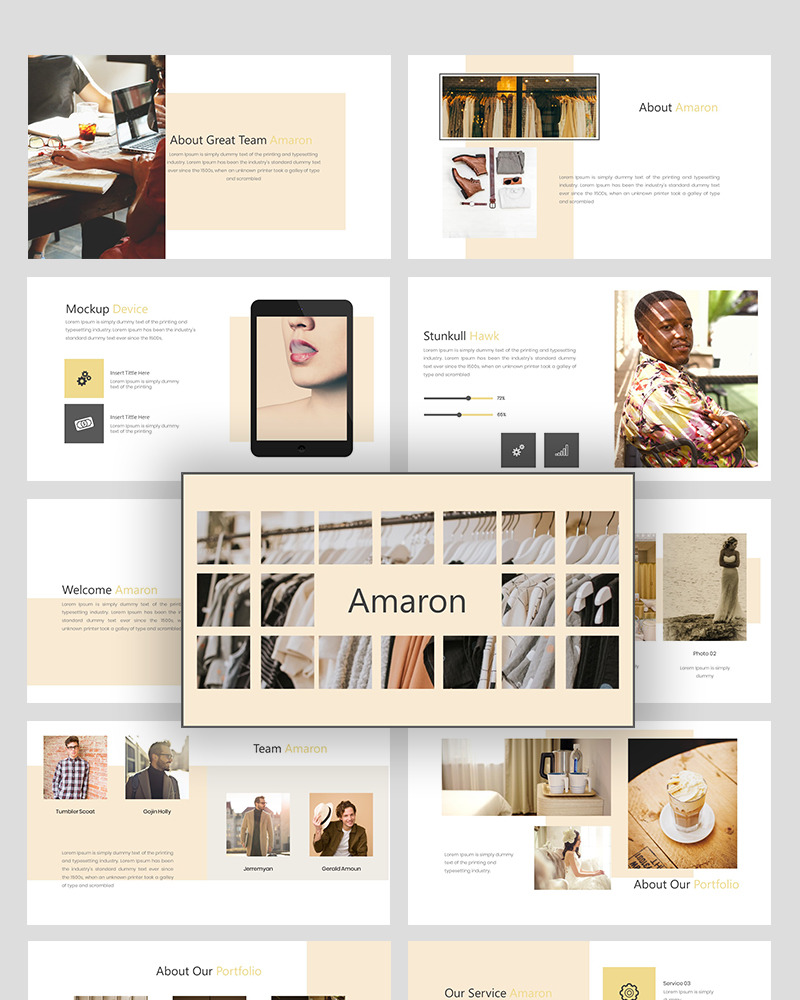 Amaron Creative Business PowerPoint Template #94928