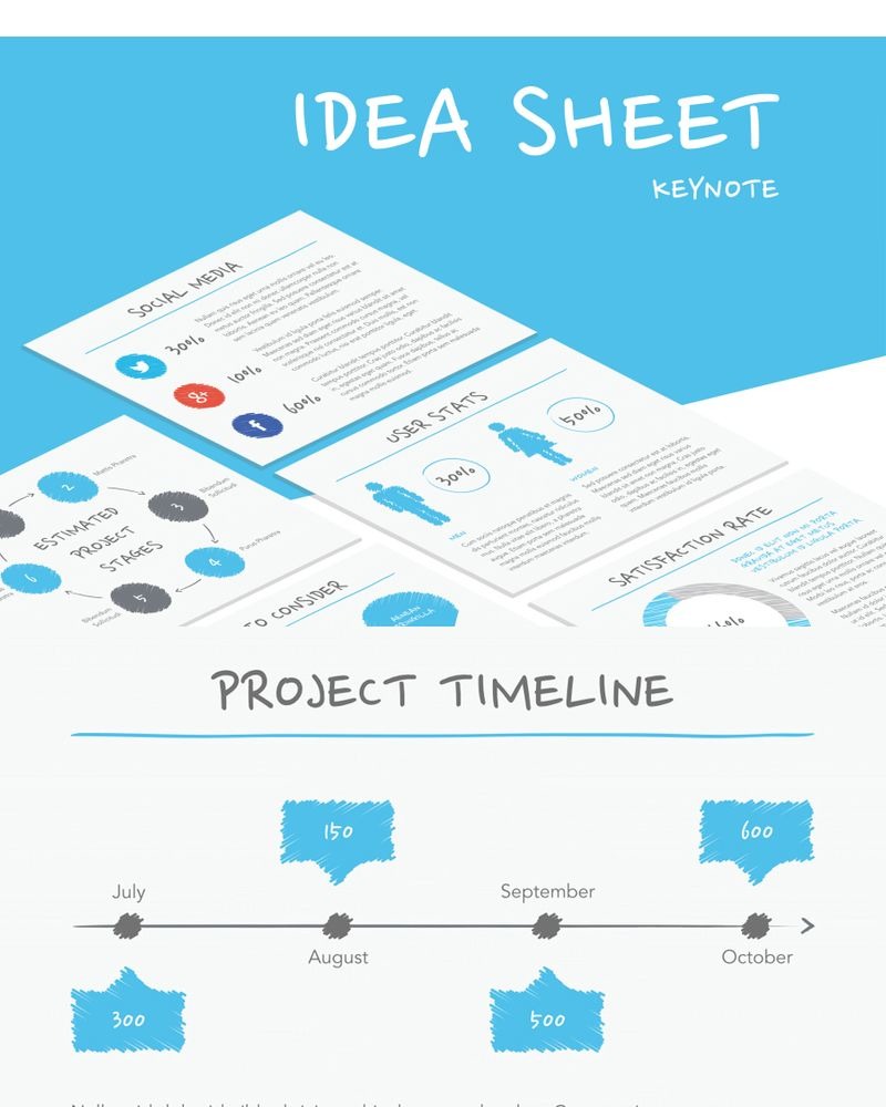 Idea Sheet - Keynote template #94918 - TemplateMonster