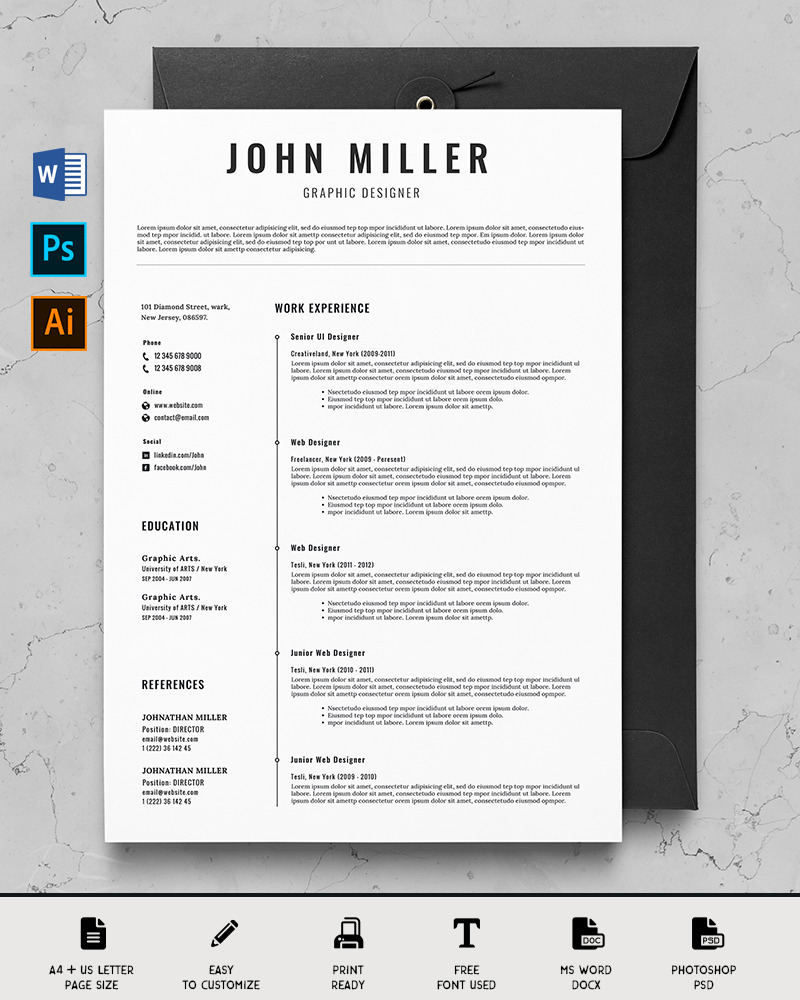 James Resume Template #94947 - TemplateMonster