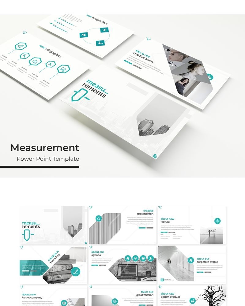 Measurement PowerPoint template #95049 - TemplateMonster