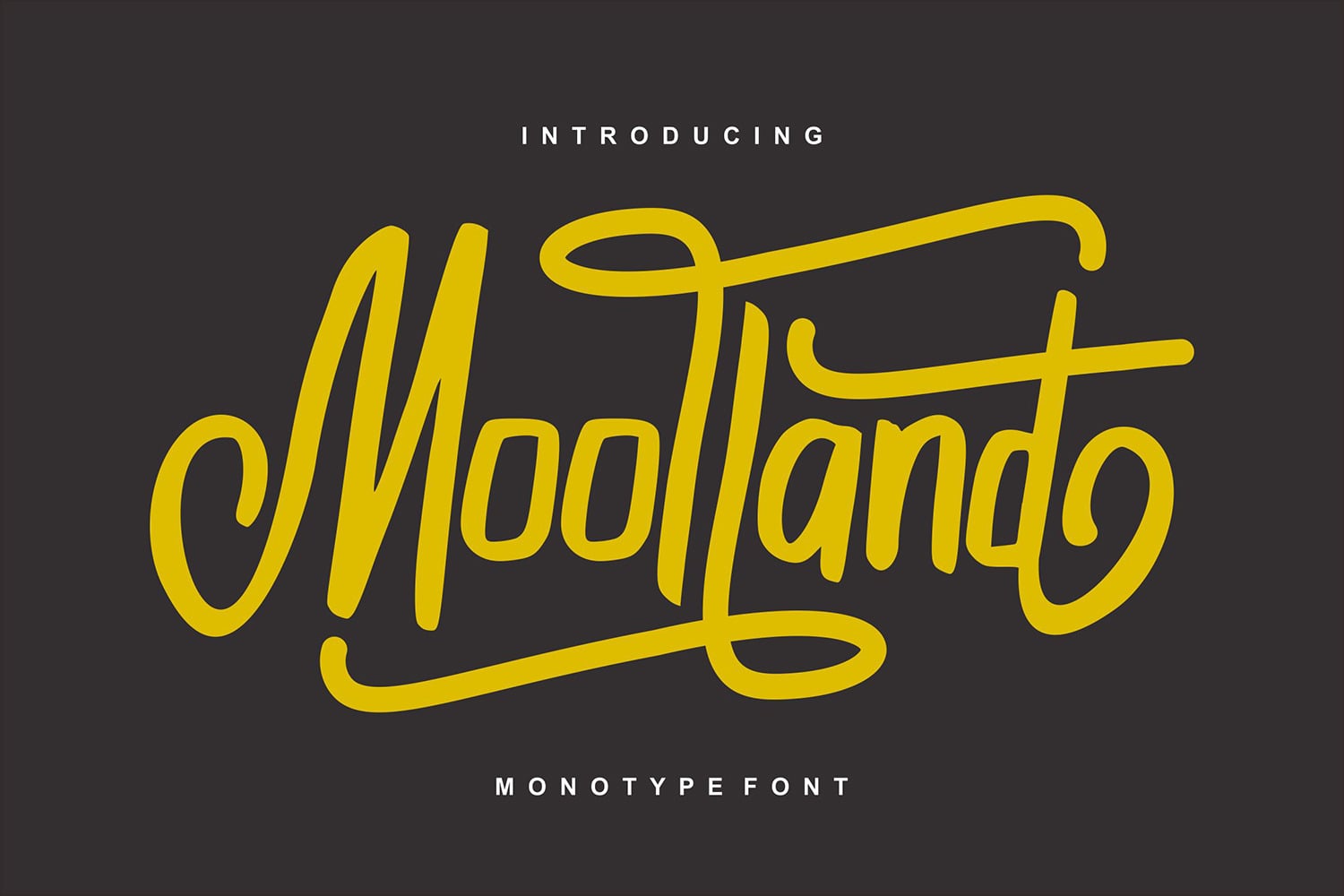 Moolland | Monotype Cursive Font #95016 - TemplateMonster