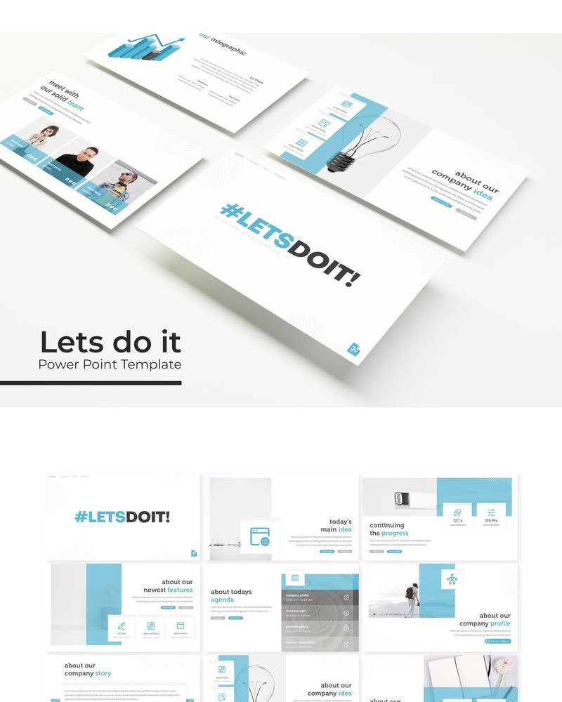 Lets do it PowerPoint template #95124 - TemplateMonster