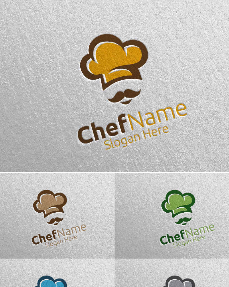 Chef Food for Restaurant or Cafe 22 Logo Template
