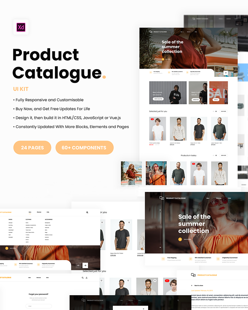 E-commerce catalogue UI Kit #95296 - TemplateMonster