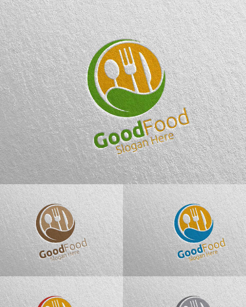 Healthy Food for Restaurant or Cafe 21 Logo Template