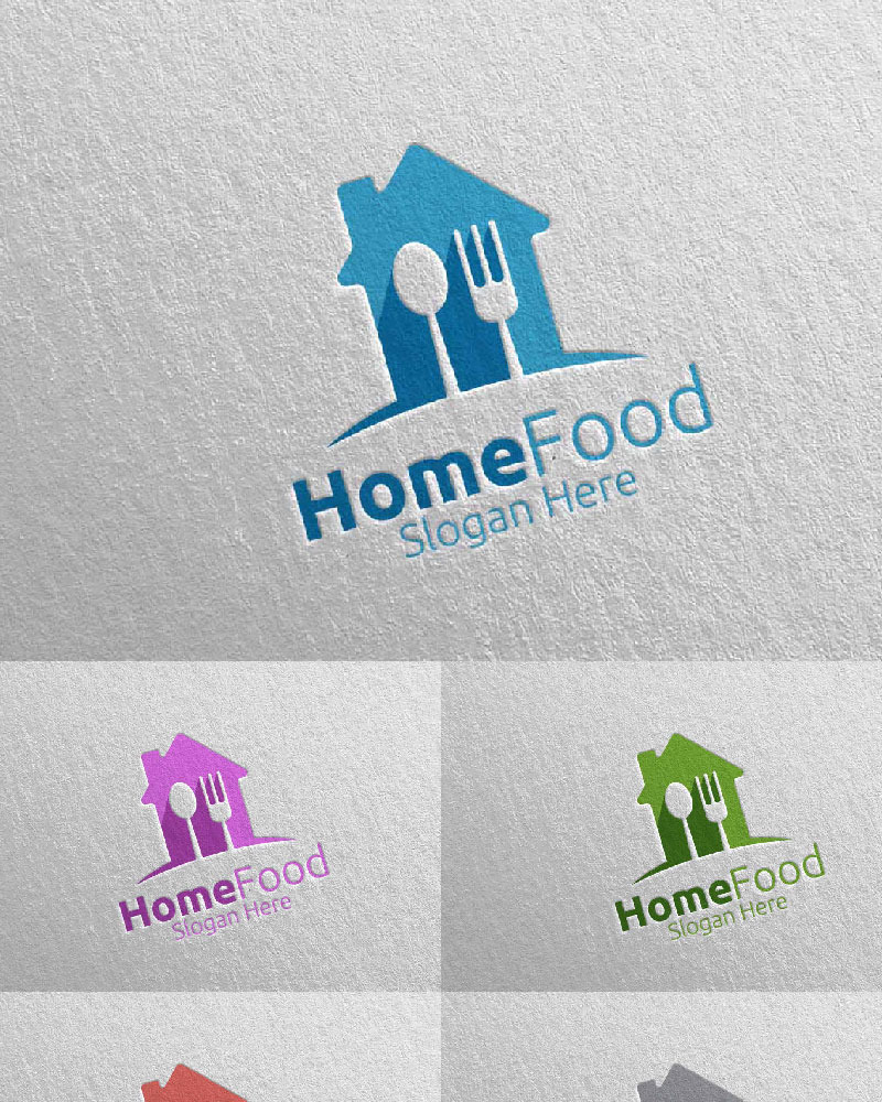 Home Food for Restaurant or Cafe 28 Logo Template