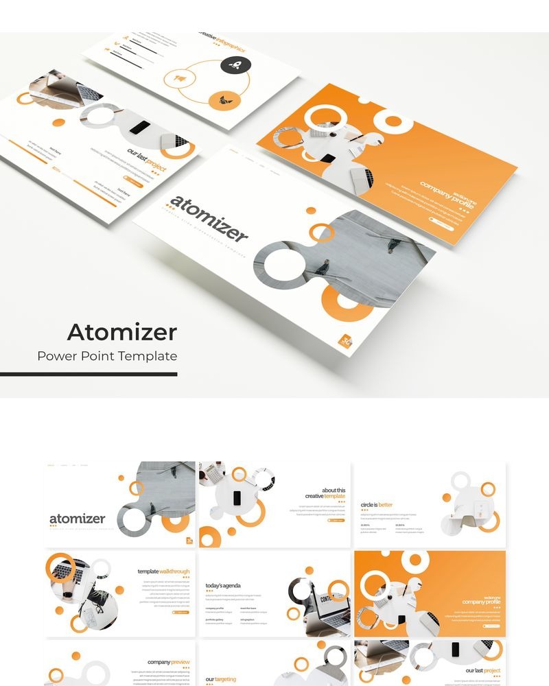 Atomizer PowerPoint template #95302 - TemplateMonster