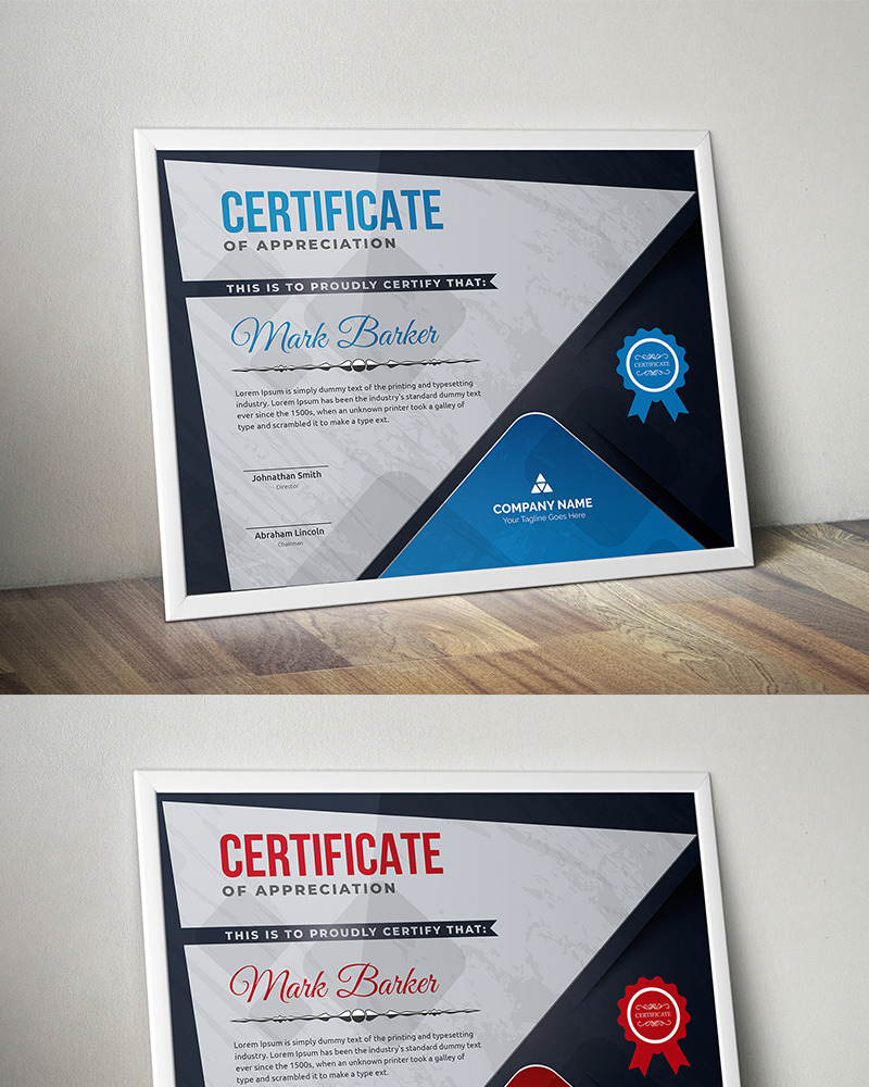 Modern with Vintage elements Certificate Template