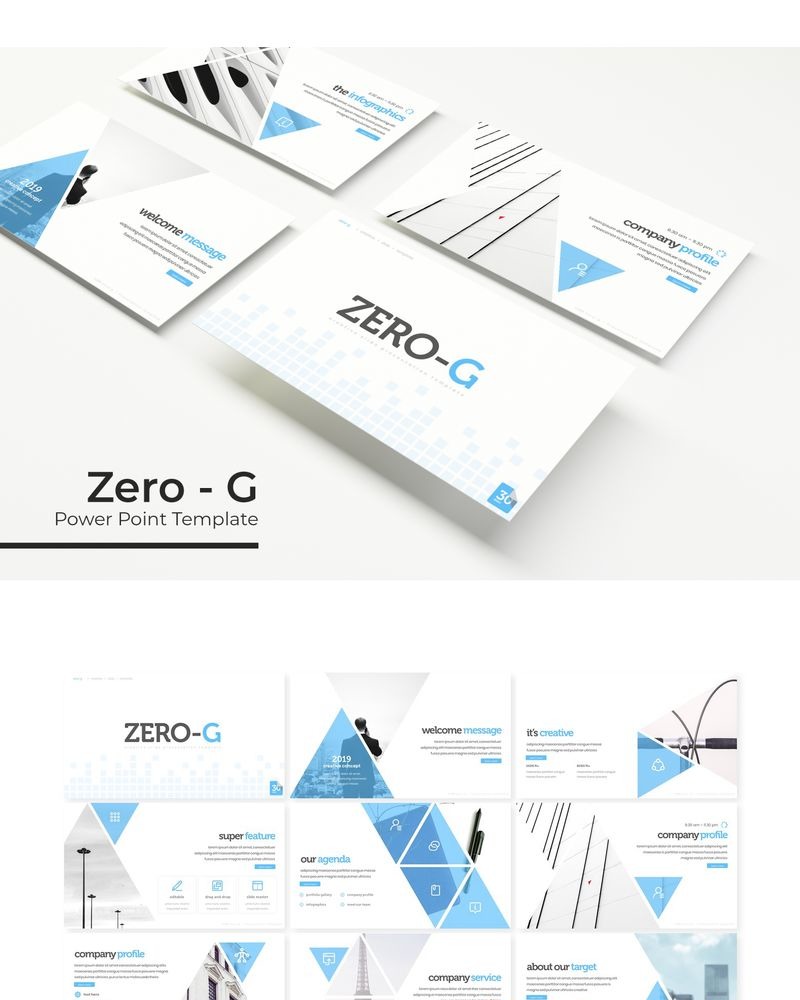 Zero - G PowerPoint template #95308 - TemplateMonster
