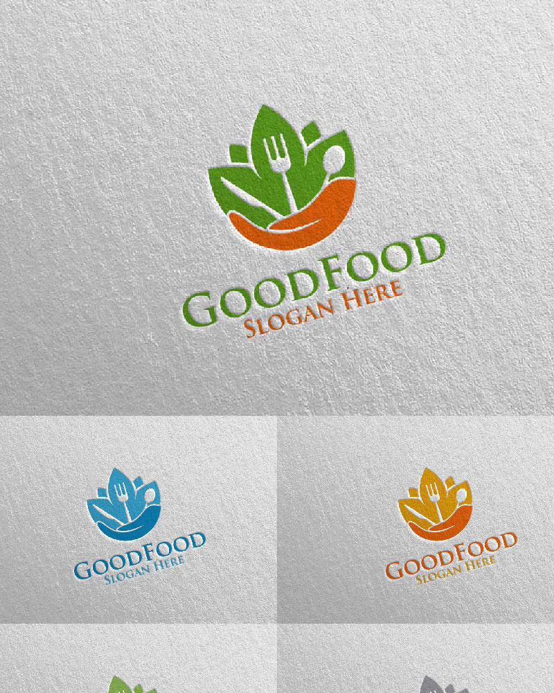 Modelo de logotipo de Good Food for Restaurant ou Cafe 52