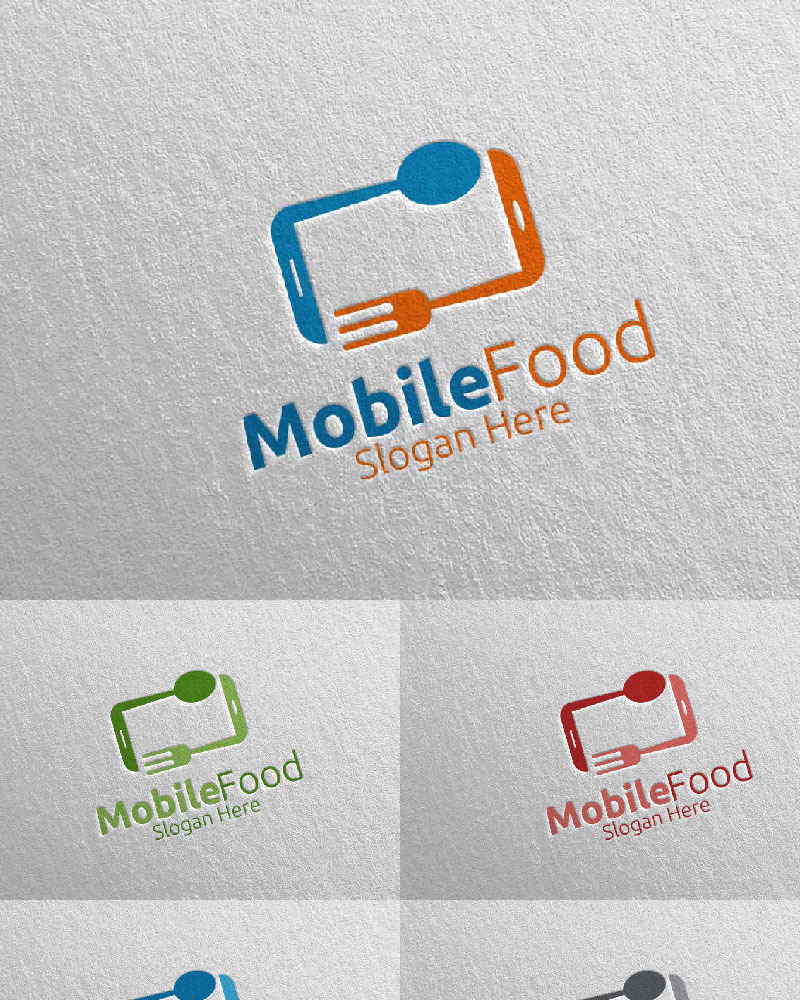 Mobile Food for Restaurant or Cafe 34 Logo Template
