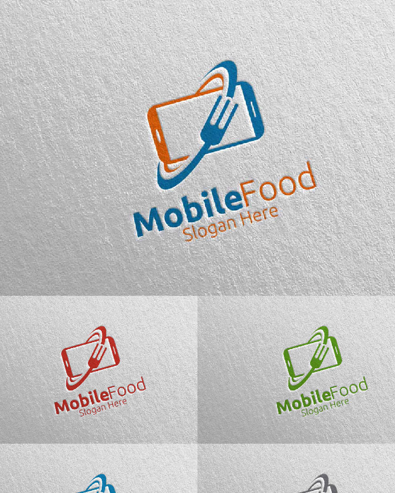 Mobile Food for Restaurant or Cafe 35 Logo Template
