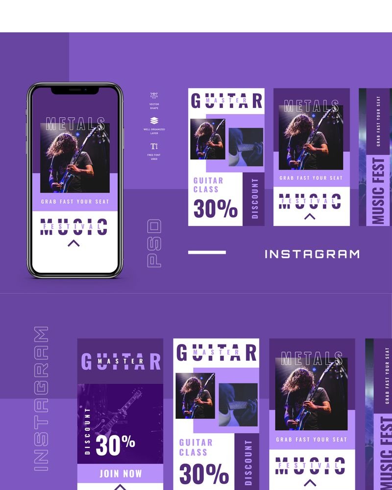 Muzik - Music Instagram Stories Social Media Template