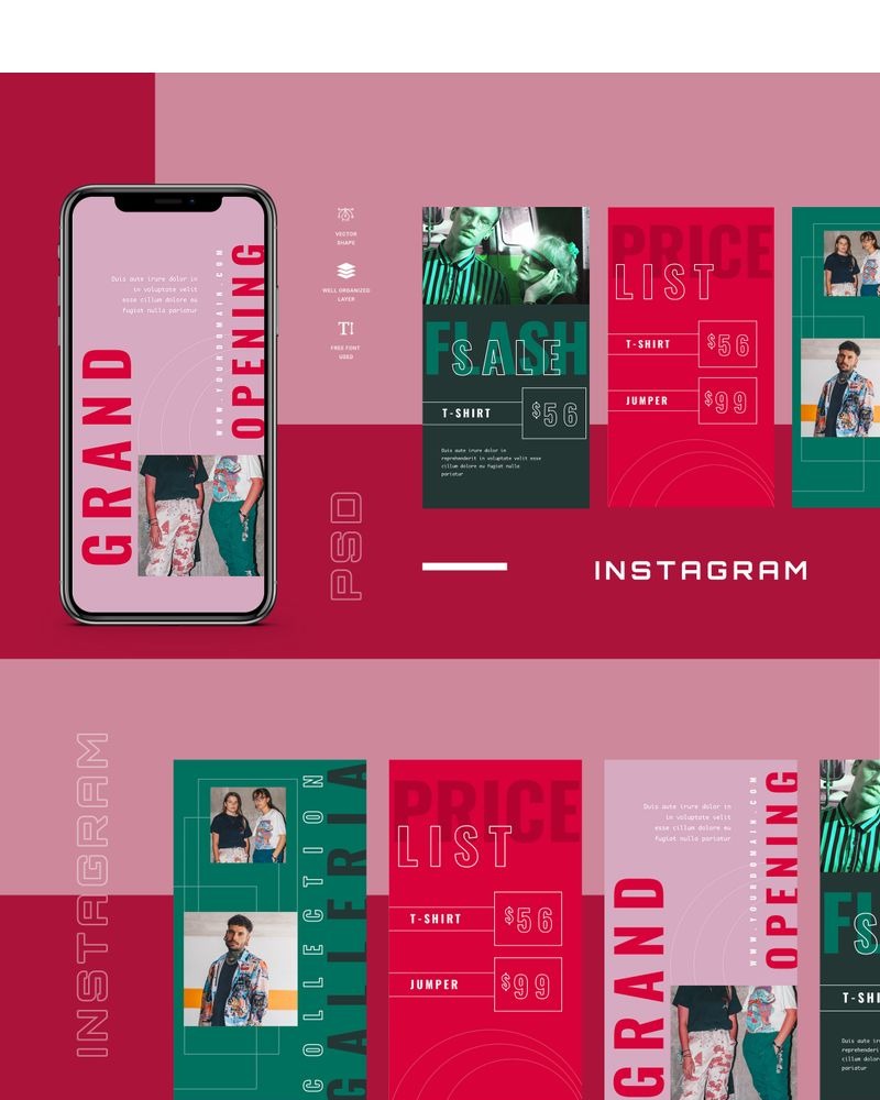 Retrofa Five - Instagram Stories Social Media Template
