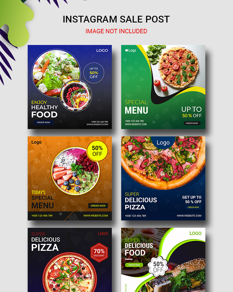 Instagram Sale Posts Social Media Template - TemplateMonster