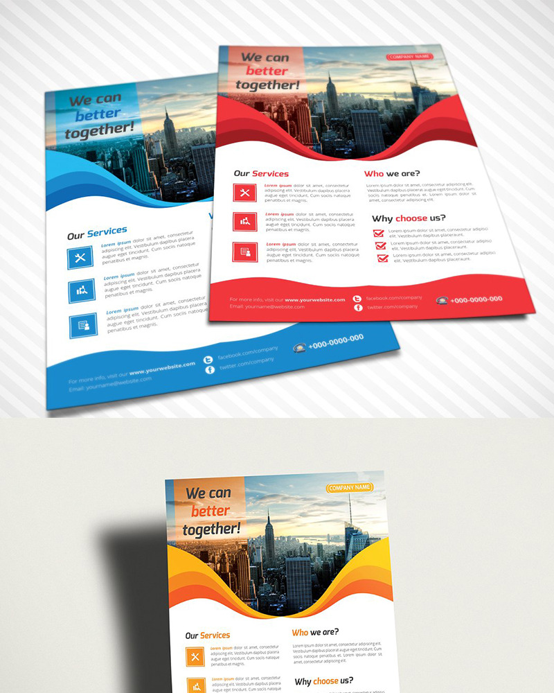 Wavy Modern Flyer - Corporate Identity Template