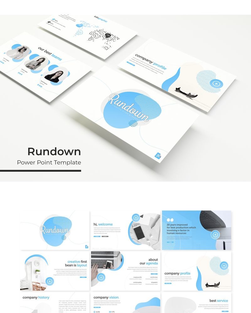 Rundown PowerPoint template #95614 - TemplateMonster