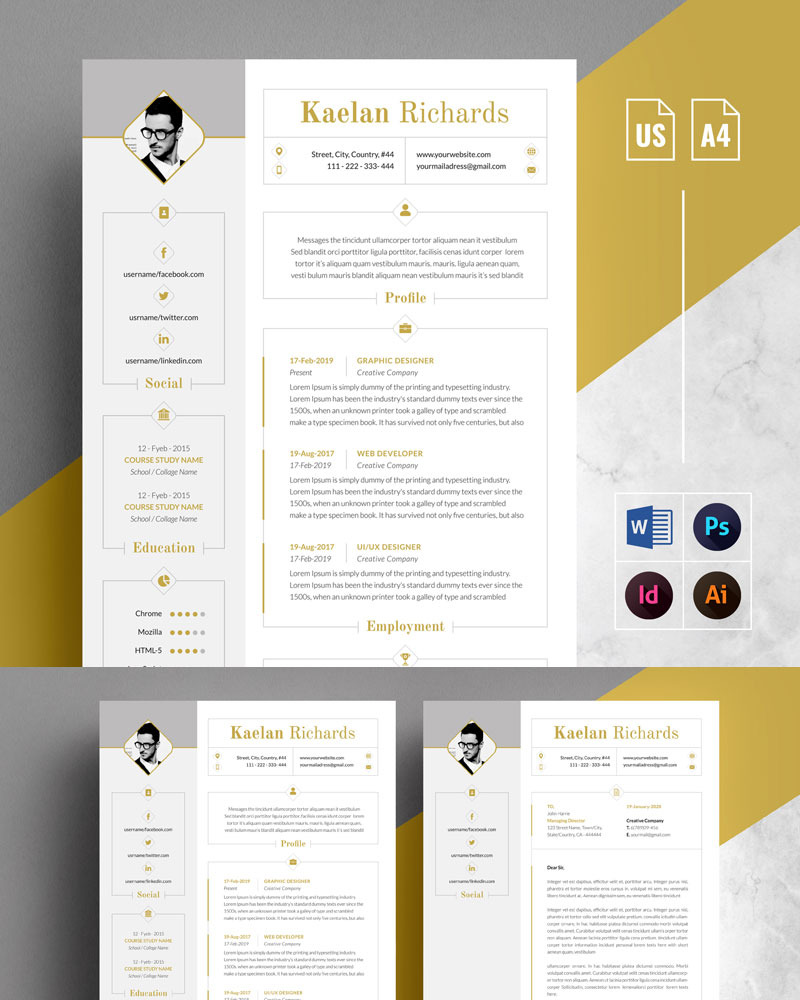 Word & Cover Letter Resume Template - TemplateMonster