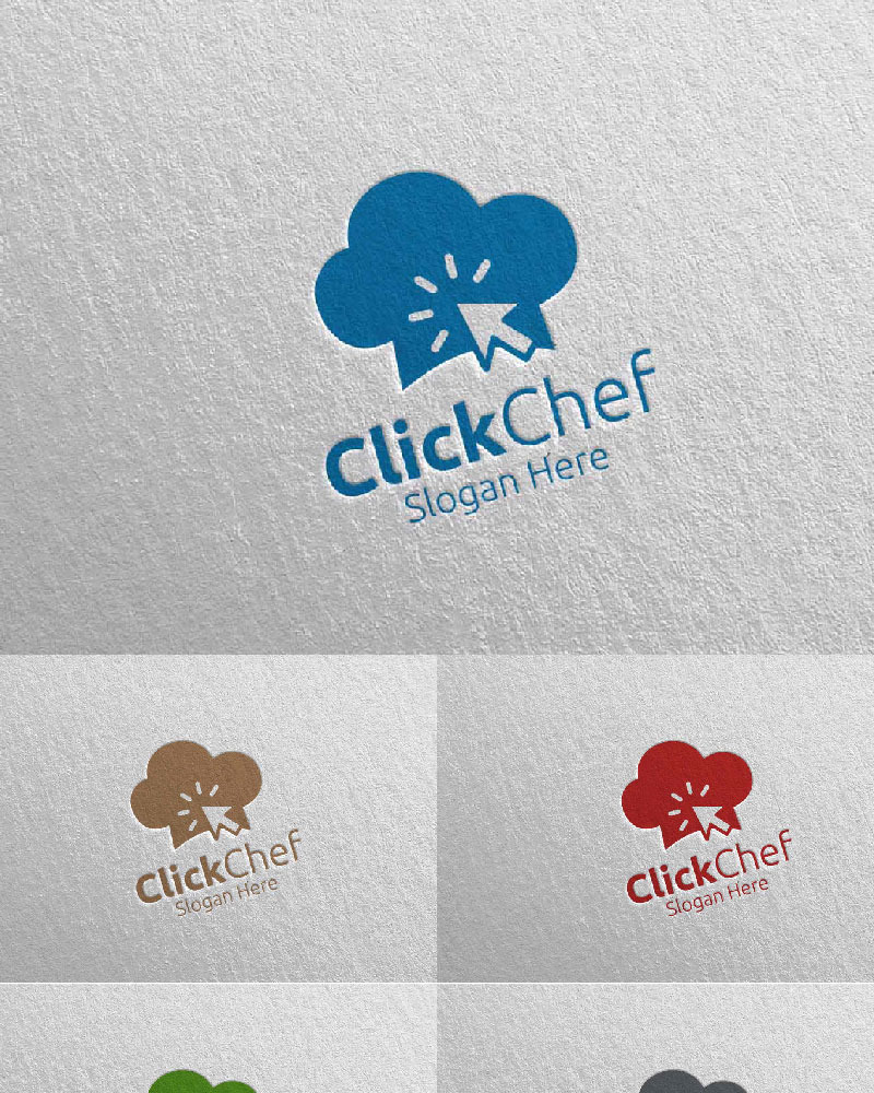 Click Food for Restaurant or Cafe 64 Logo Template