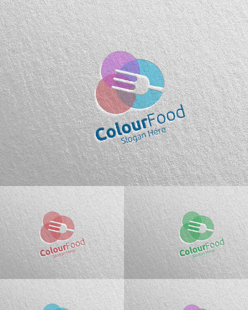 Color Food for Restaurant or Cafe 67 Logo Template