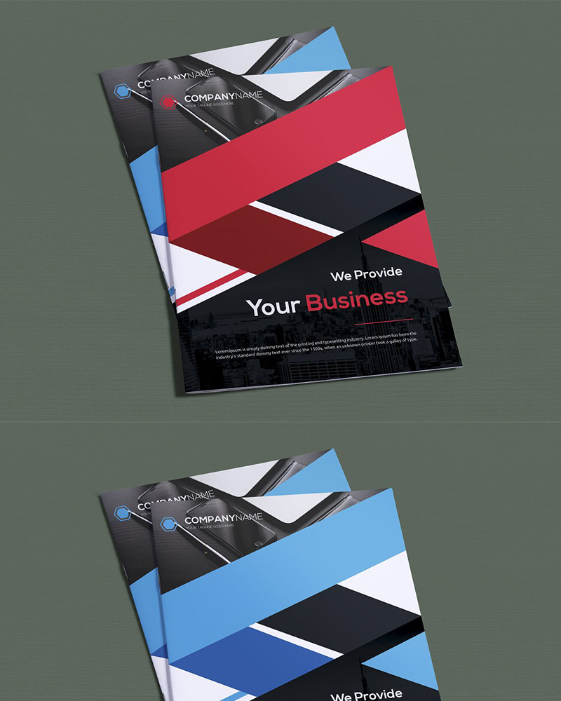 Geometric Bifold Brochure Certificate Template