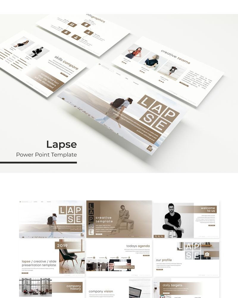 Lapse PowerPoint template #95914 - TemplateMonster
