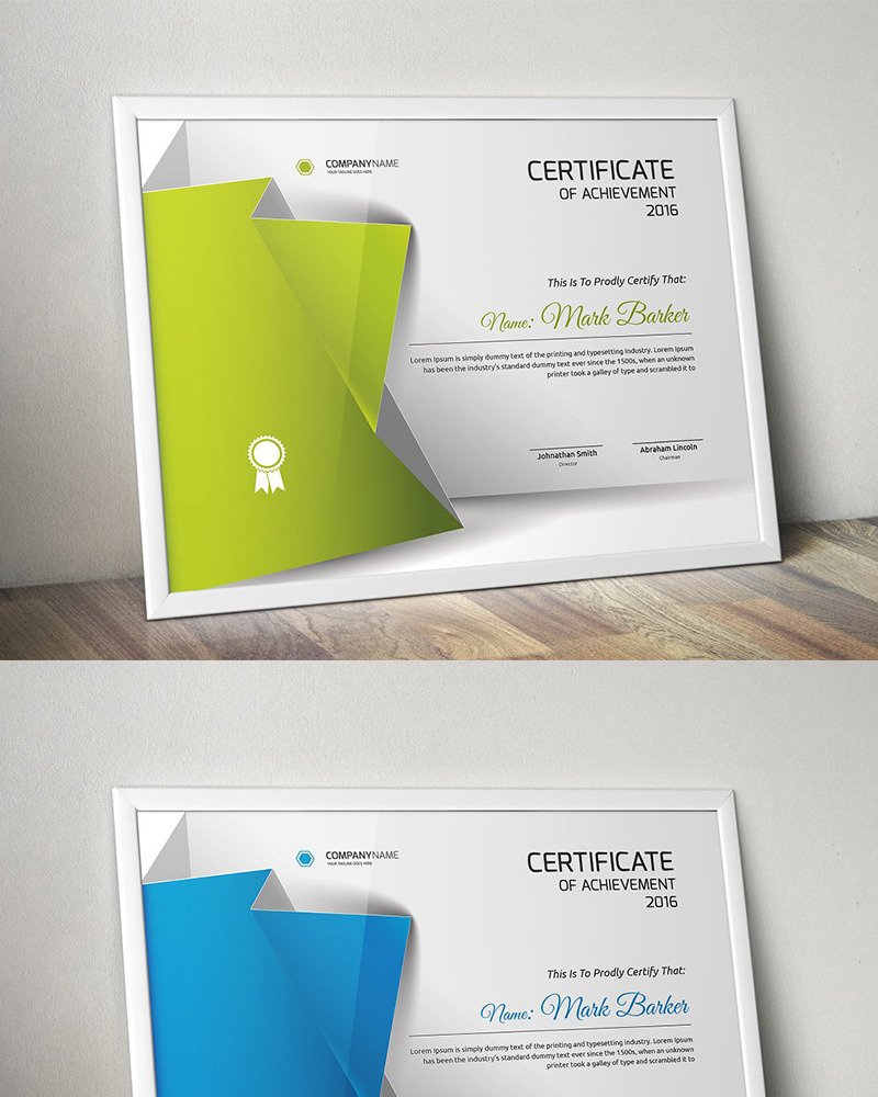 Modern Certificate Template #95922 - TemplateMonster